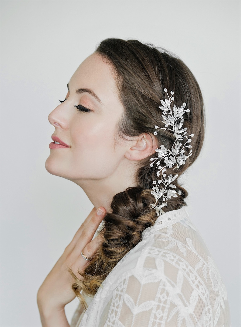 Bridal Hair Pins Crystal Hair Pins for Bride Silver Wedding | Etsy