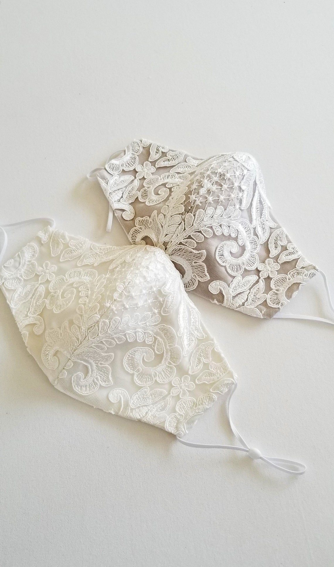 Face Mask For Bride Silk and Lace Face Mask Wedding Face | Etsy