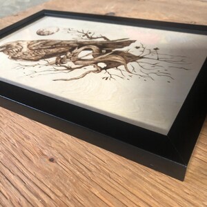 Raven Moon Wood Burn - Etsy
