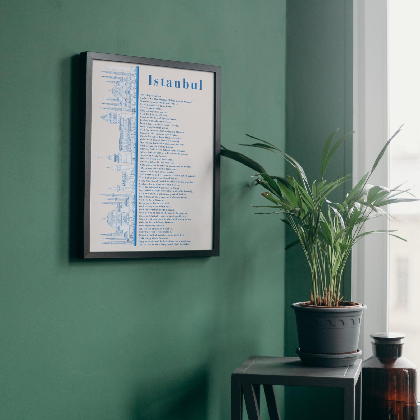 Istanbul Travel Bucket List Poster 29x42 Cm Istanbul Art, Wall Decor ...