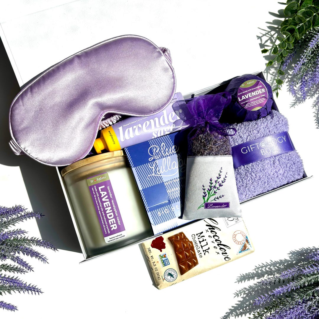 Sending Love and Warm Hugs in a Box | Lavender Lover Gift | Care Package Box | Coworker Gift ...