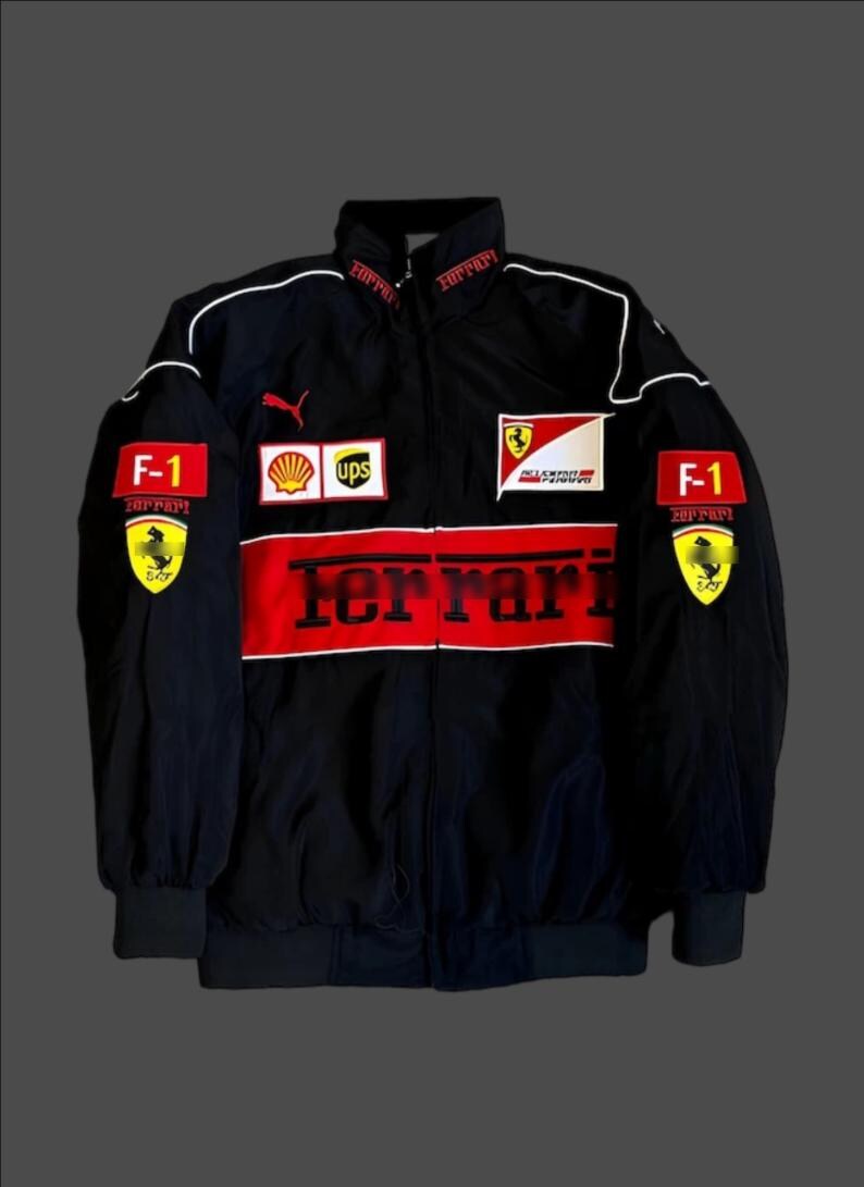 Vintage Y2K F1 Bomber Jacket | Retro Motorsport Racing Jacket With ...