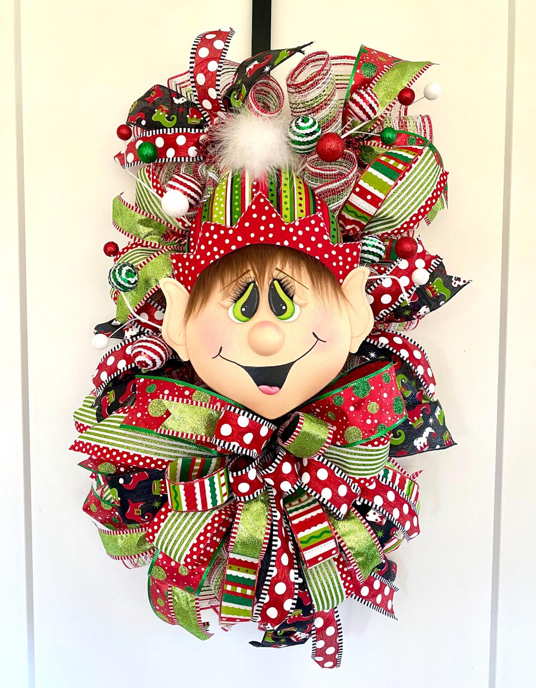 Elf Christmas Swag, Elf Christmas Wreath, Christmas Wreath, Christmas ...