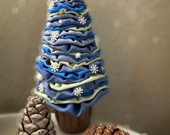 Handmade Flannel Christmas Tree Plush, Rustic Holiday Decor - Etsy