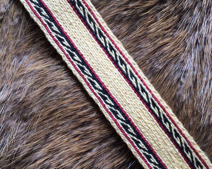 Tablet Woven Black Powder Horn Strap - Etsy
