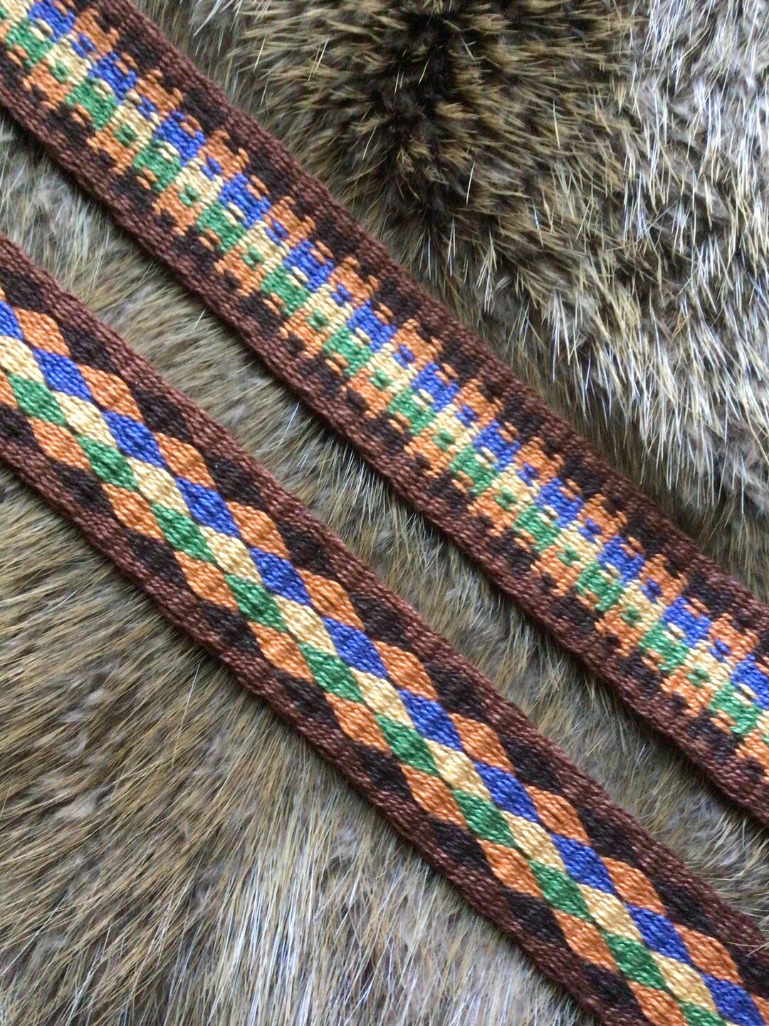 Tablet Woven Black Powder Horn Strap - Etsy