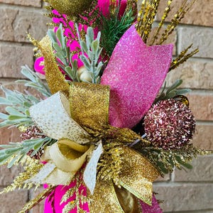 Pink Flocked Christmas Nutcracker, Pink Christmas Nutcracker, Pink ...