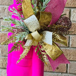 Pink Flocked Christmas Nutcracker, Pink Christmas Nutcracker, Pink ...