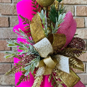 Pink Flocked Christmas Nutcracker, Pink Christmas Nutcracker, Pink ...