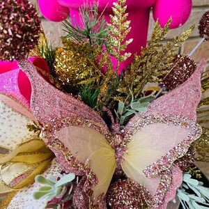 Pink Flocked Christmas Nutcracker, Pink Christmas Nutcracker, Pink ...