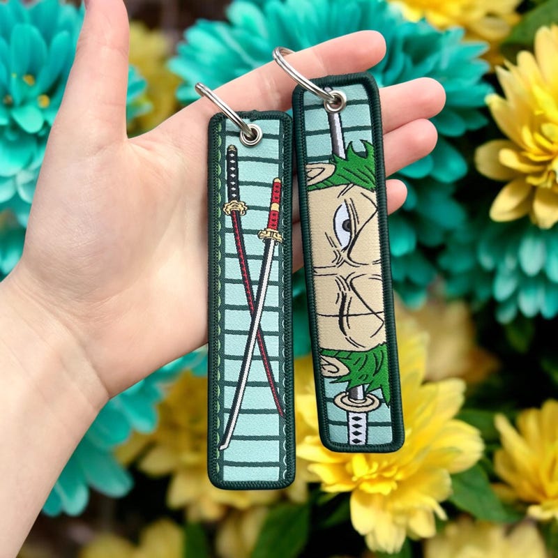 Embroidered Keychain - Etsy
