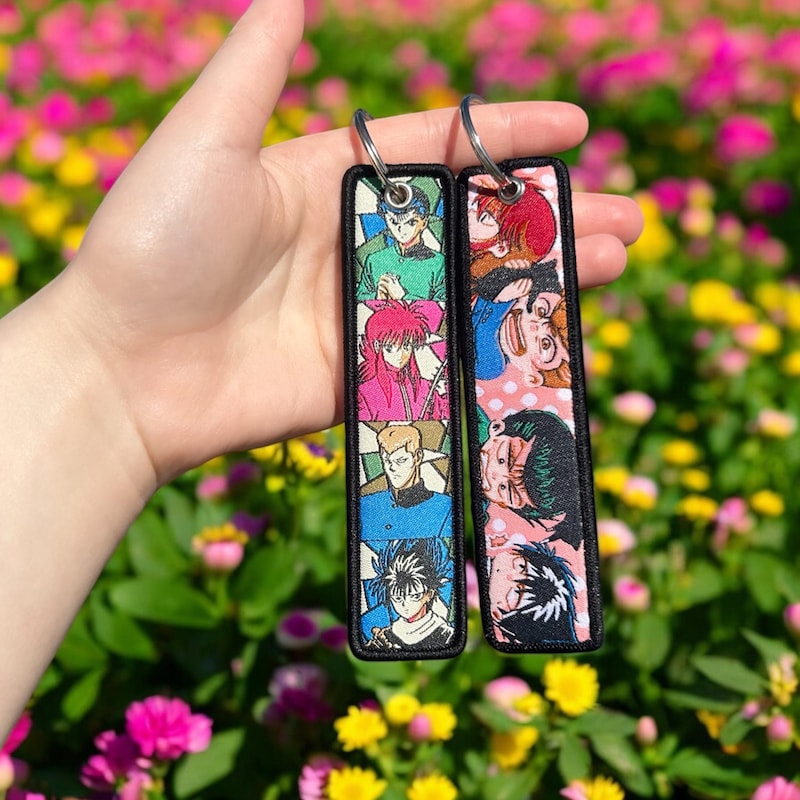 Embroider Anime Keychain - Etsy