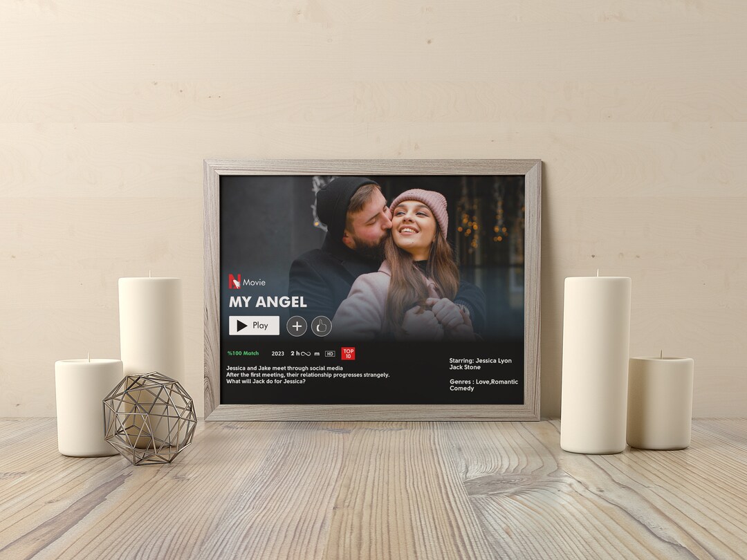 Custom Movie Flix Couples Poster Metal Print, Personalized Best Friend ...