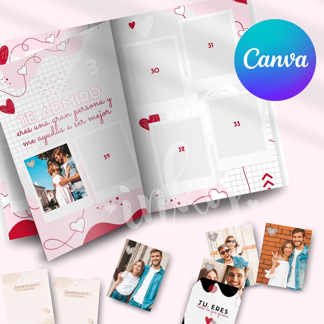 Custom Sticker Album | Editable Canva Template | Photo Album With ...