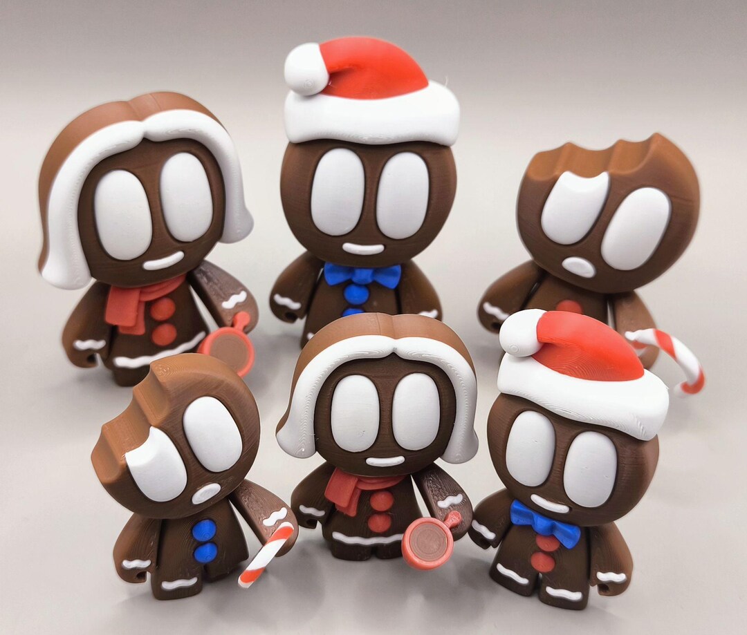 Gingerbread Figures - Cookie Figures - Movable - 3D Printed Figure ...