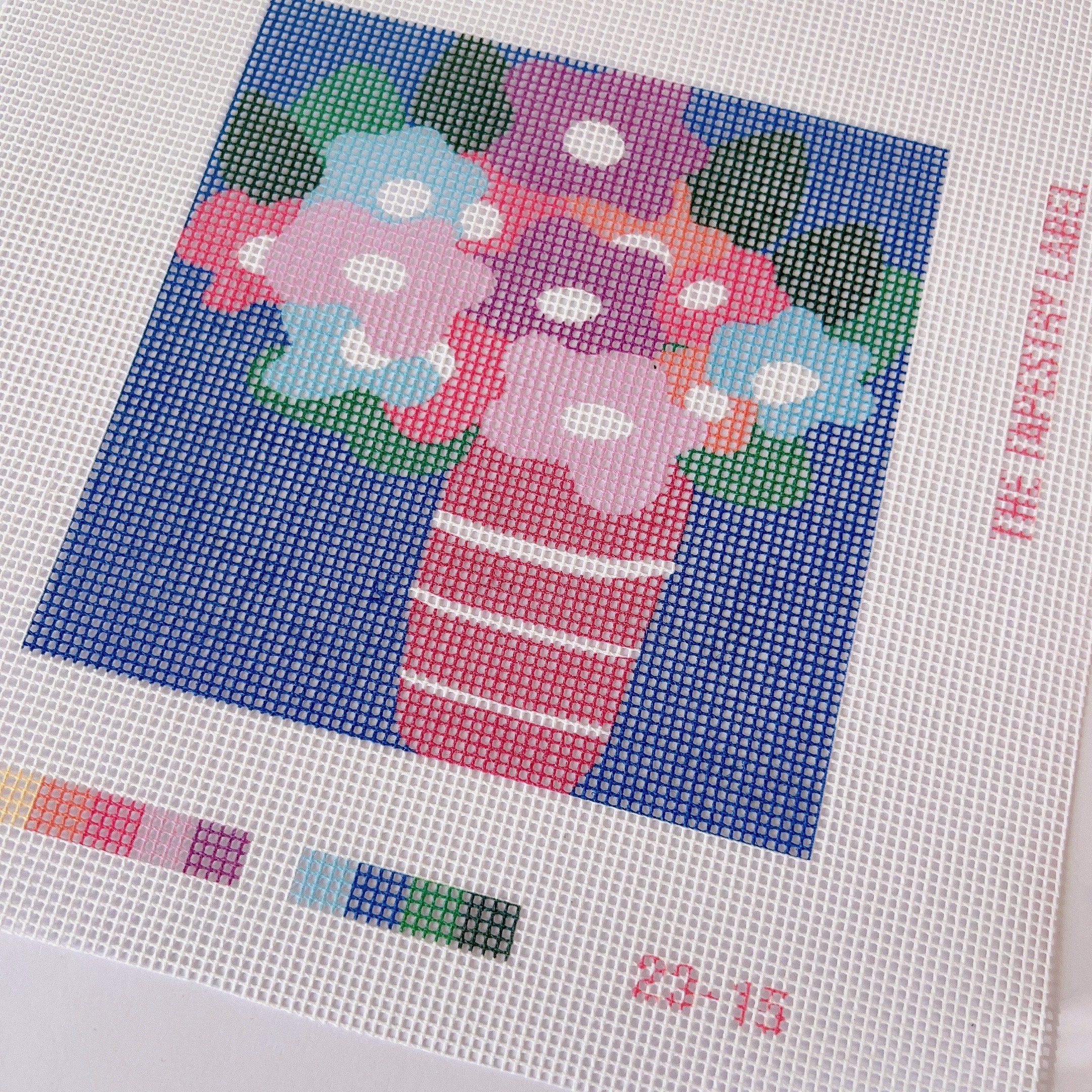 Modern Needlepoint/tapestry Canvas | Complete Kit 12 Count Canvas With ...