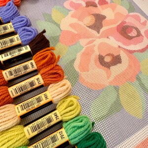 Modern Needlepoint Kit - Floral Rose Design by Australian Artist | 12 ...