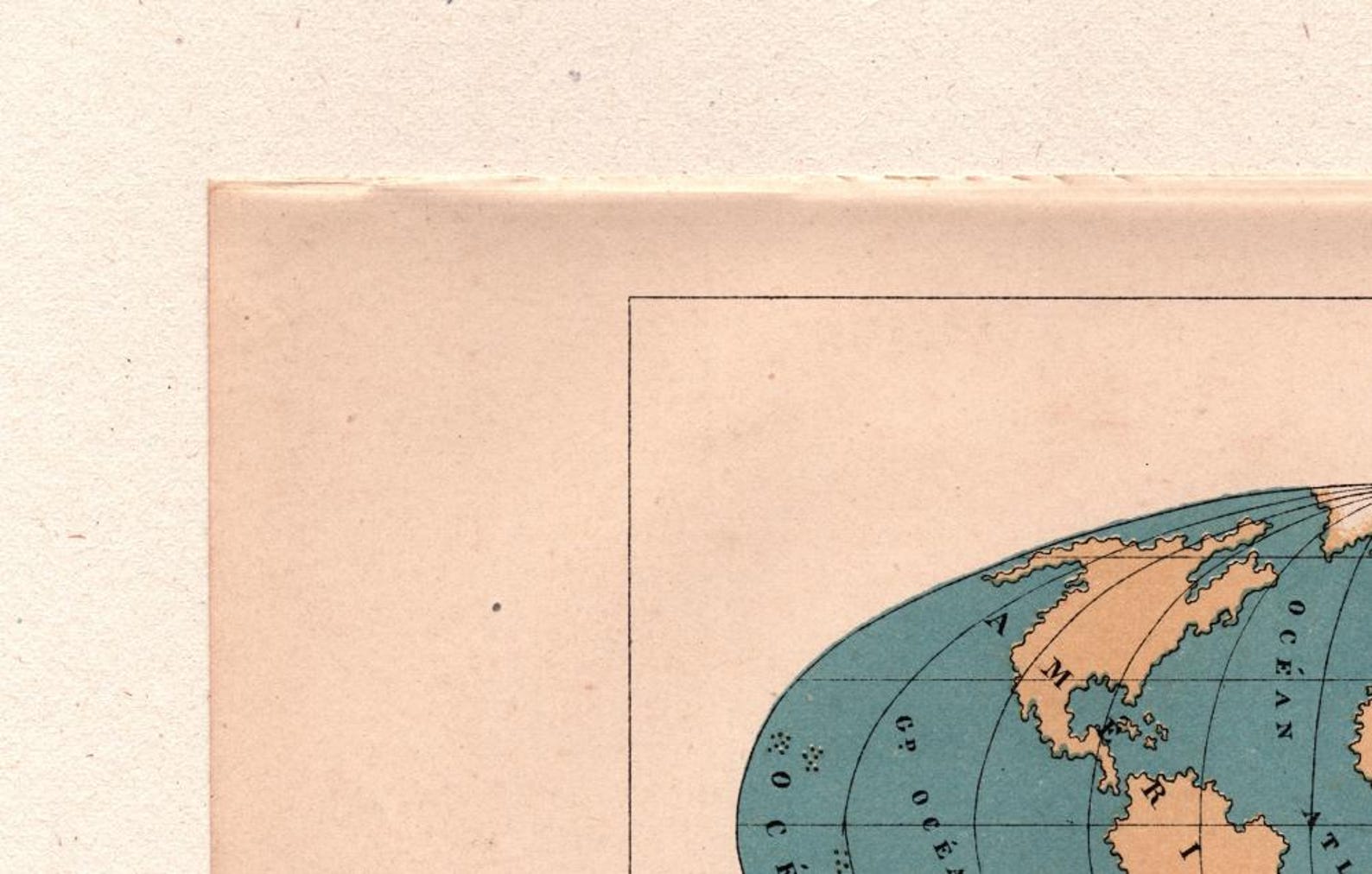 19th Century Scientific Engraving – “homalographic Projection ...
