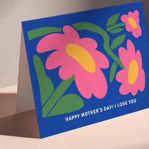 Printable Mother's Day Card, Cute Flower Digital Download, Gift for Mum ...