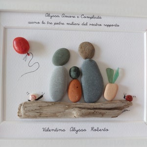 Pebble Art for Family, Custom Pebble Art - Etsy