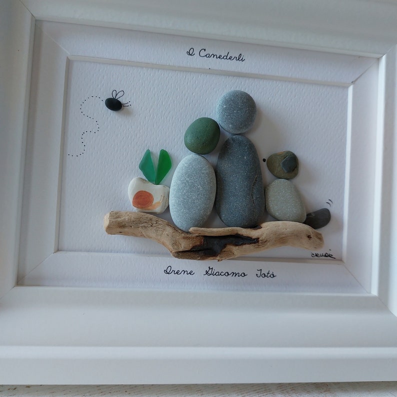 Pebble Art for Family, Custom Pebble Art - Etsy