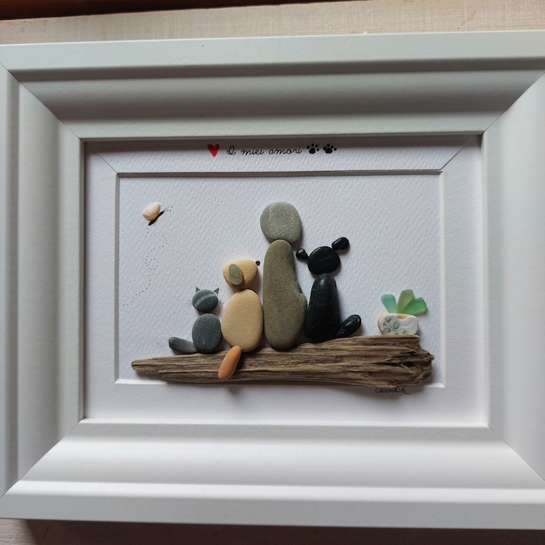 Pebble Art for Family, Custom Pebble Art - Etsy