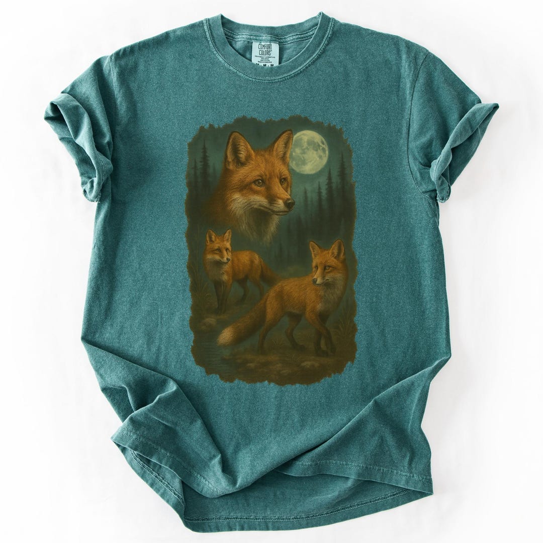 Red Fox 90s T-shirt - Vintage Wildlife Comfort Colors Tee - Guardians ...