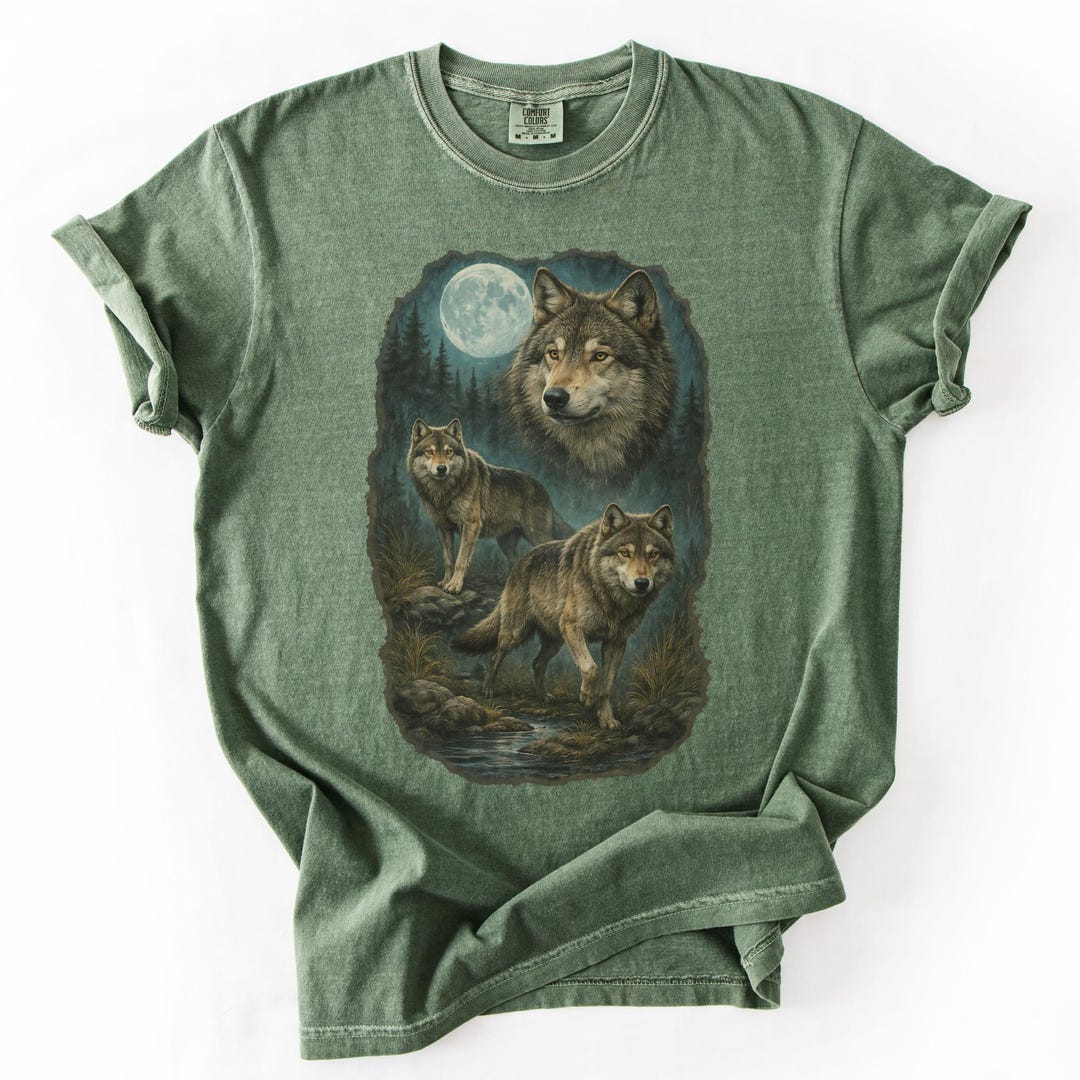 Gray Wolf 90s T-shirt - Vintage Wildlife Comfort Colors Shirt - Etsy