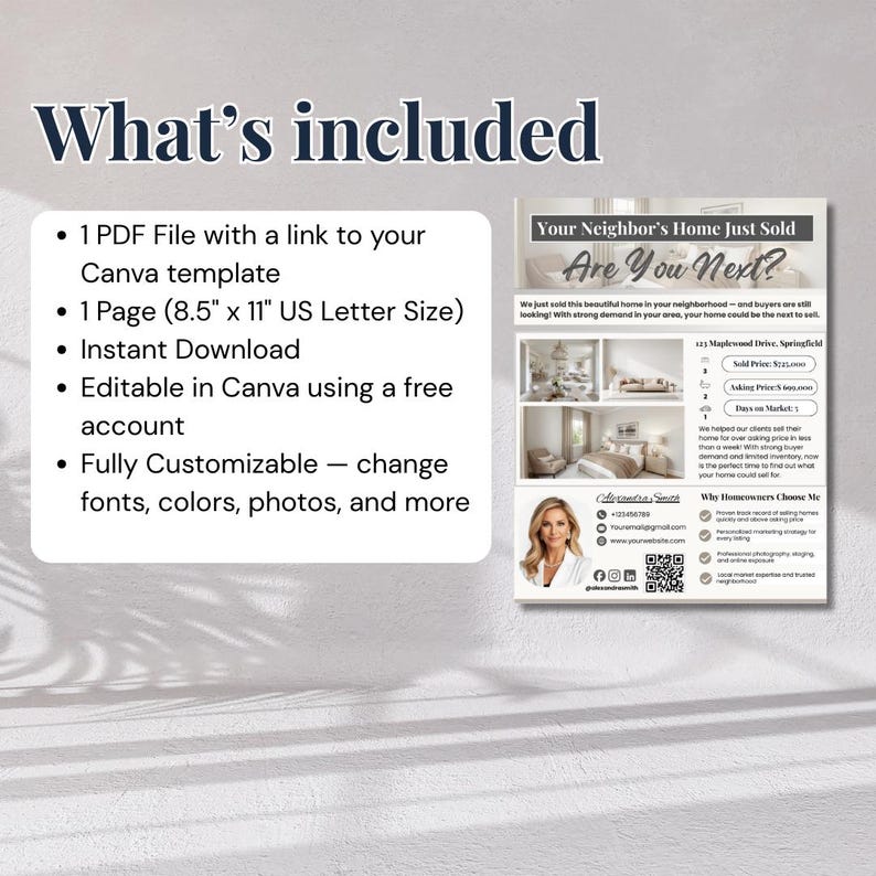 Just Sold Real Estate Flyer Template | Realtor Marketing Flyer ...