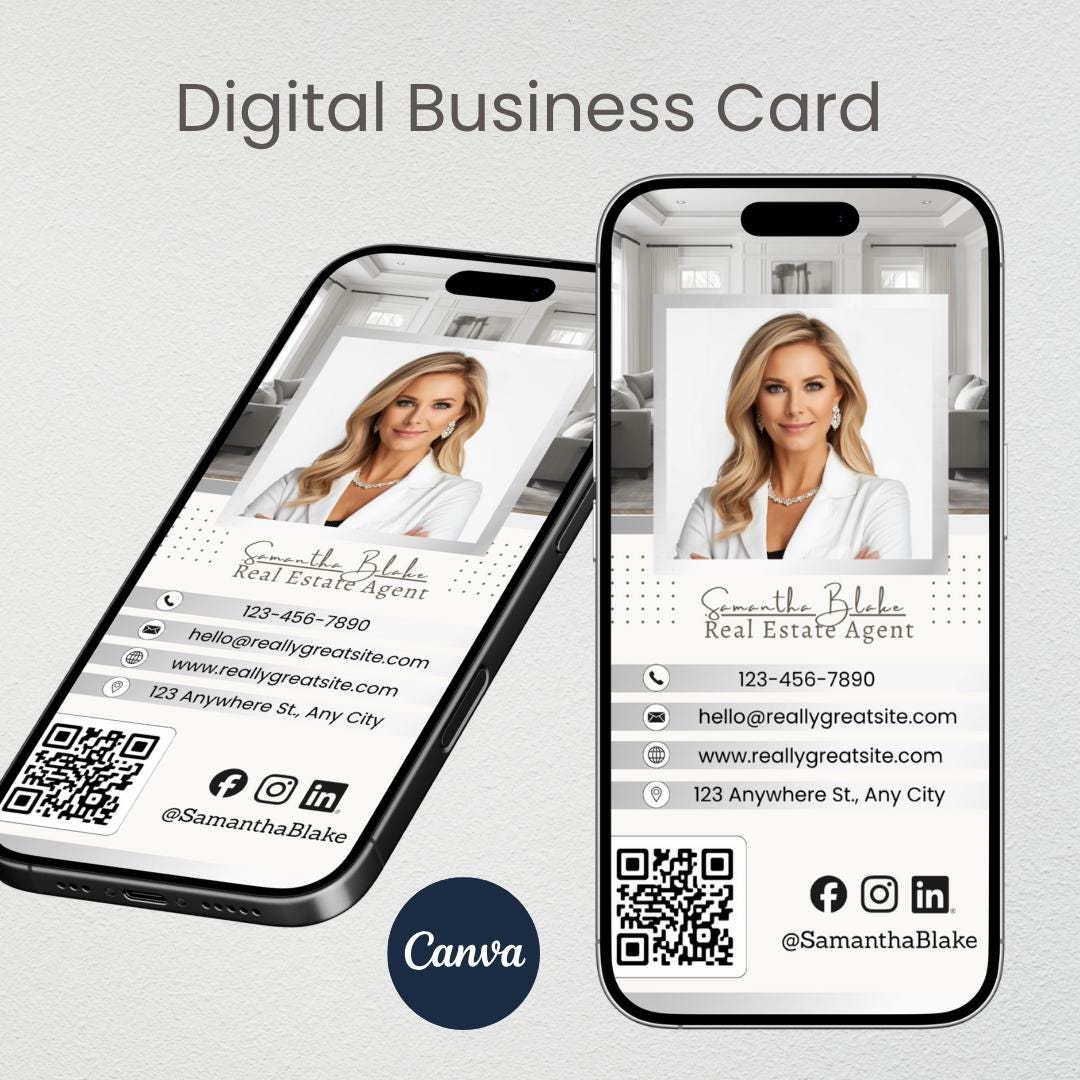 Real Estate Digital Business Card Template | Realtor Digital Card ...