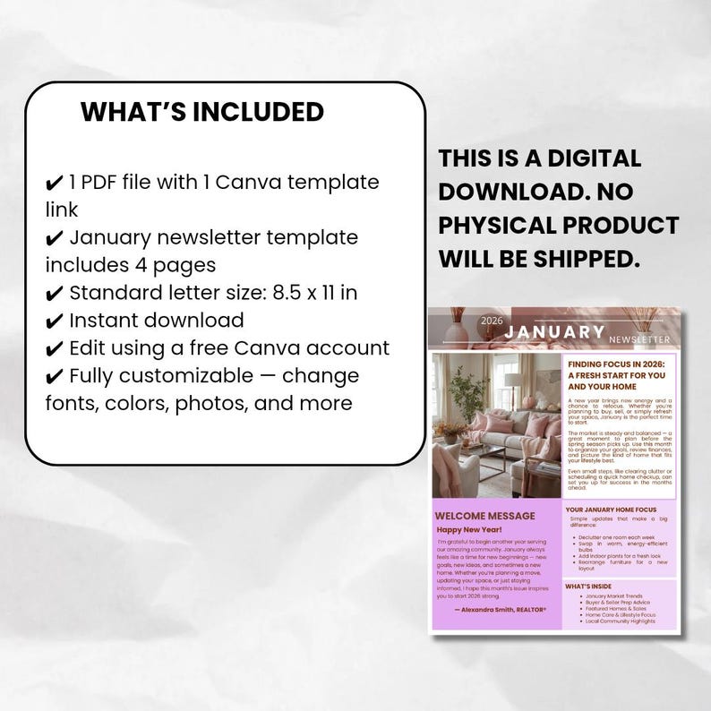 2026 January Real Estate Newsletter Template | Realtor Monthly ...