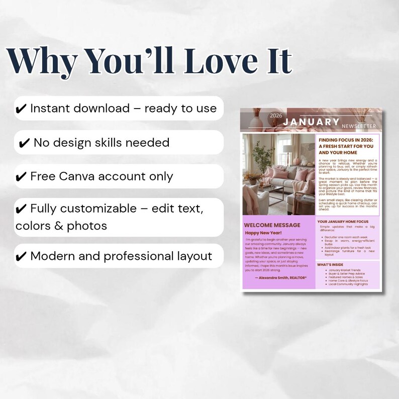 2026 January Real Estate Newsletter Template | Realtor Monthly ...
