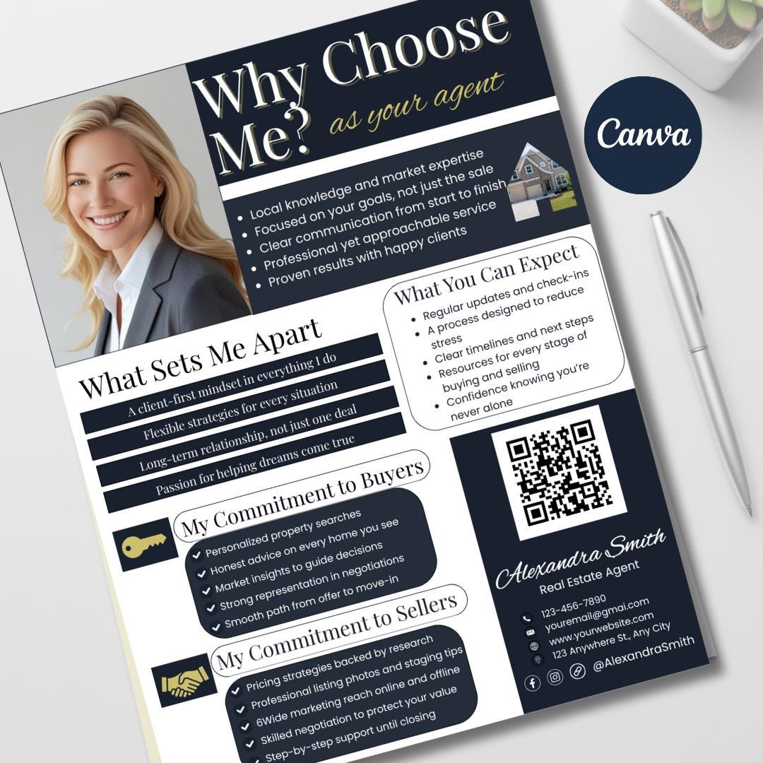 Modern Realtor Introduction Flyer | Real Estate Agent Bio Flyer | Meet ...