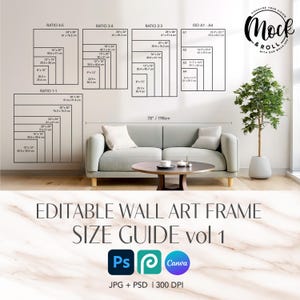 Wall Art Size Guide Vertical Frame Size Guide Editable Poster Size ...