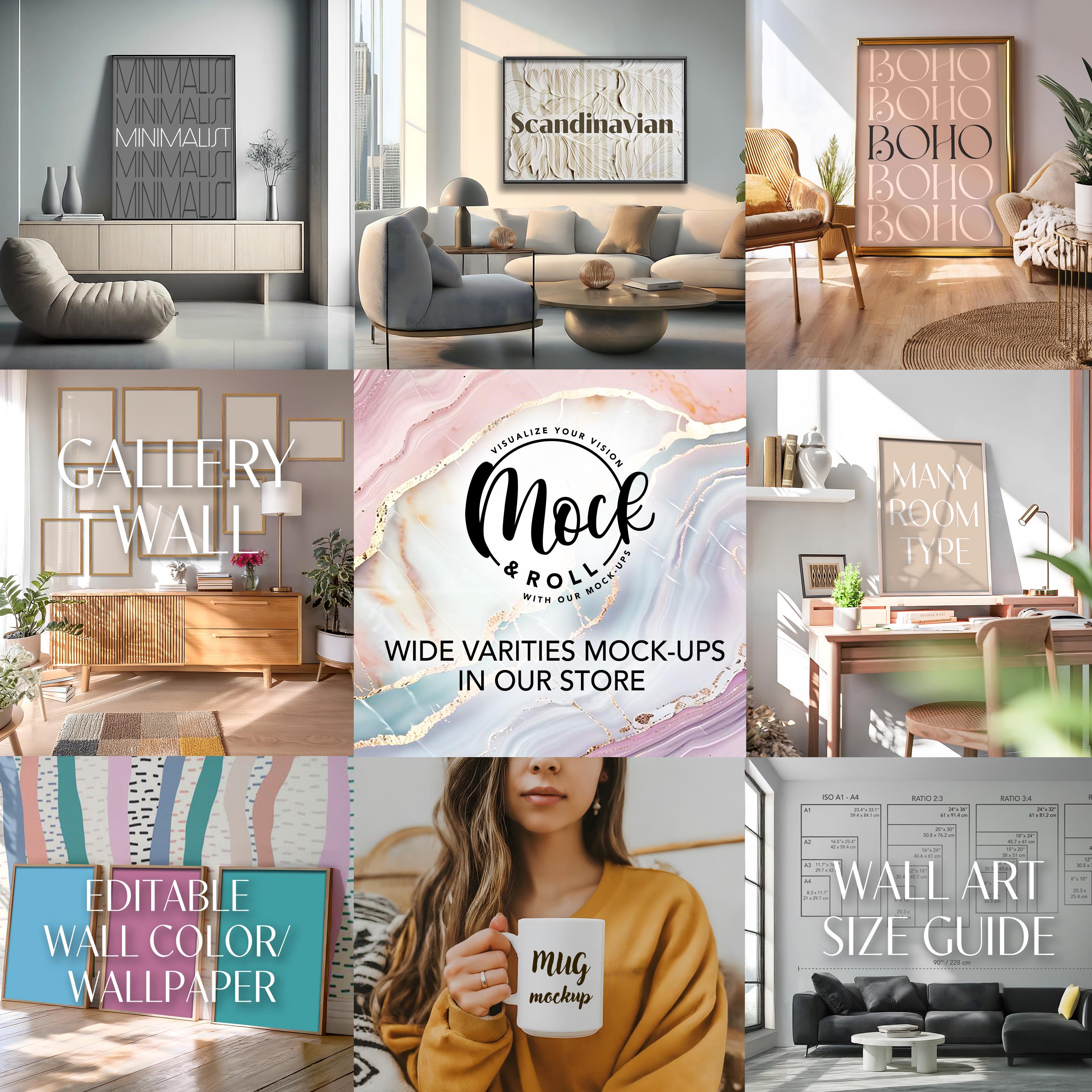 Wall Art Size Guide Vertical Art Size Guide Editable Poster Size Chart ...