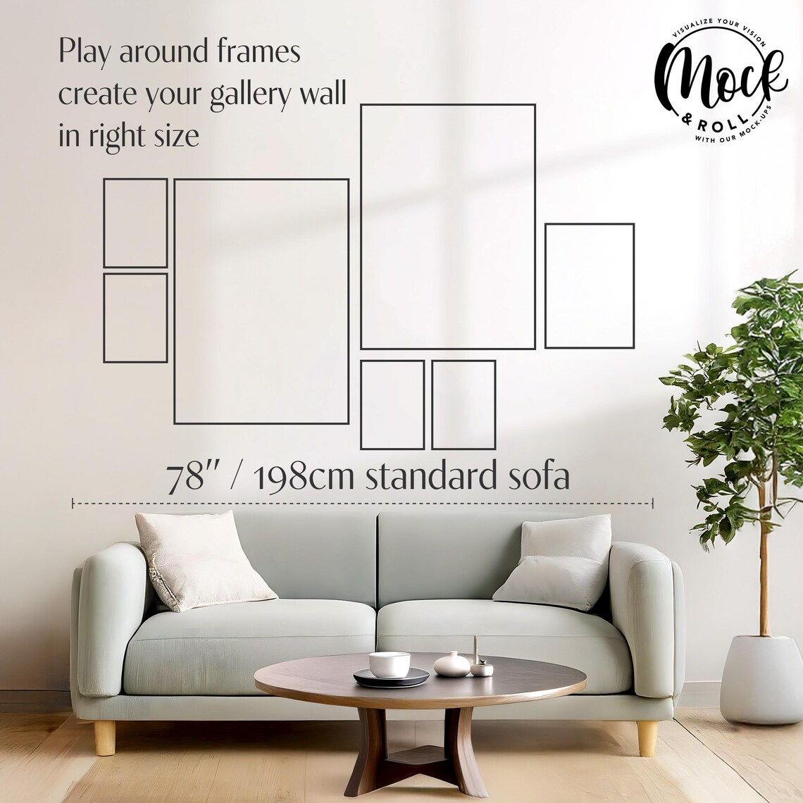 Wall Art Size Guide Vertical Art Size Guide Editable Poster Size Chart ...
