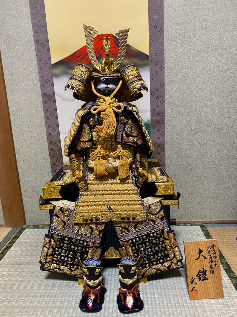 Beautiful Japanese Samurai Armor Golden Strong Man, BUJIN Production ...