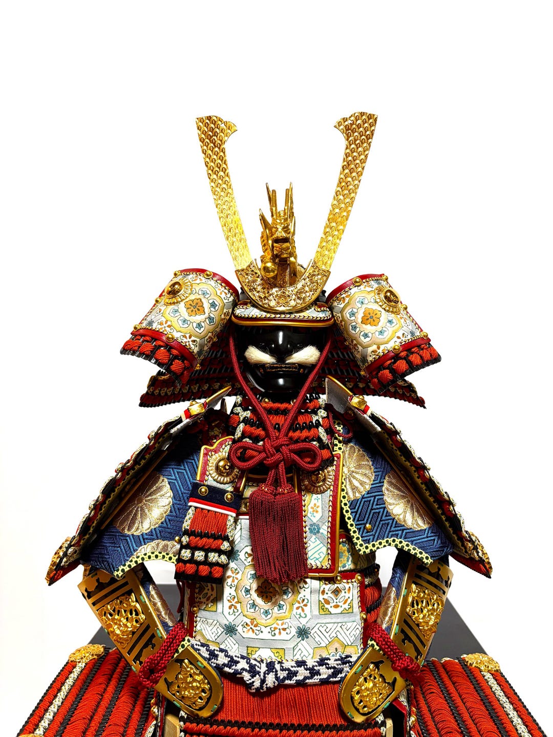 Vintage Japanese Samurai Armor Yoroi with Red Kabuto, Complete Display ...