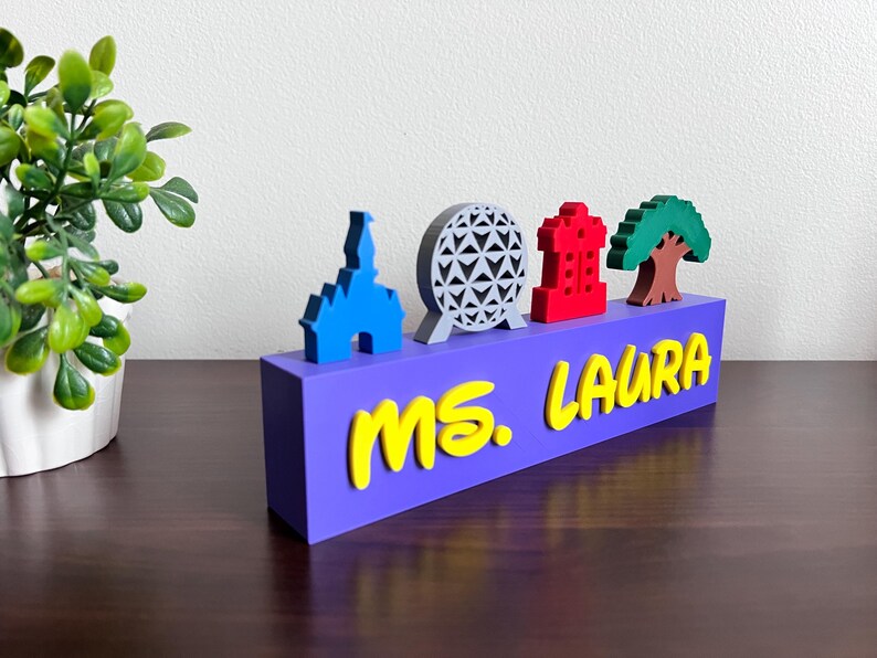 Disney Parks Desk Sign – Personalized 3D Printed With Magic Kingdom ...