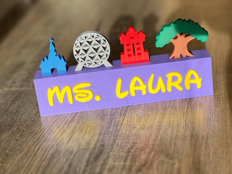 Disney Parks Desk Sign – Personalized 3D Printed With Magic Kingdom ...