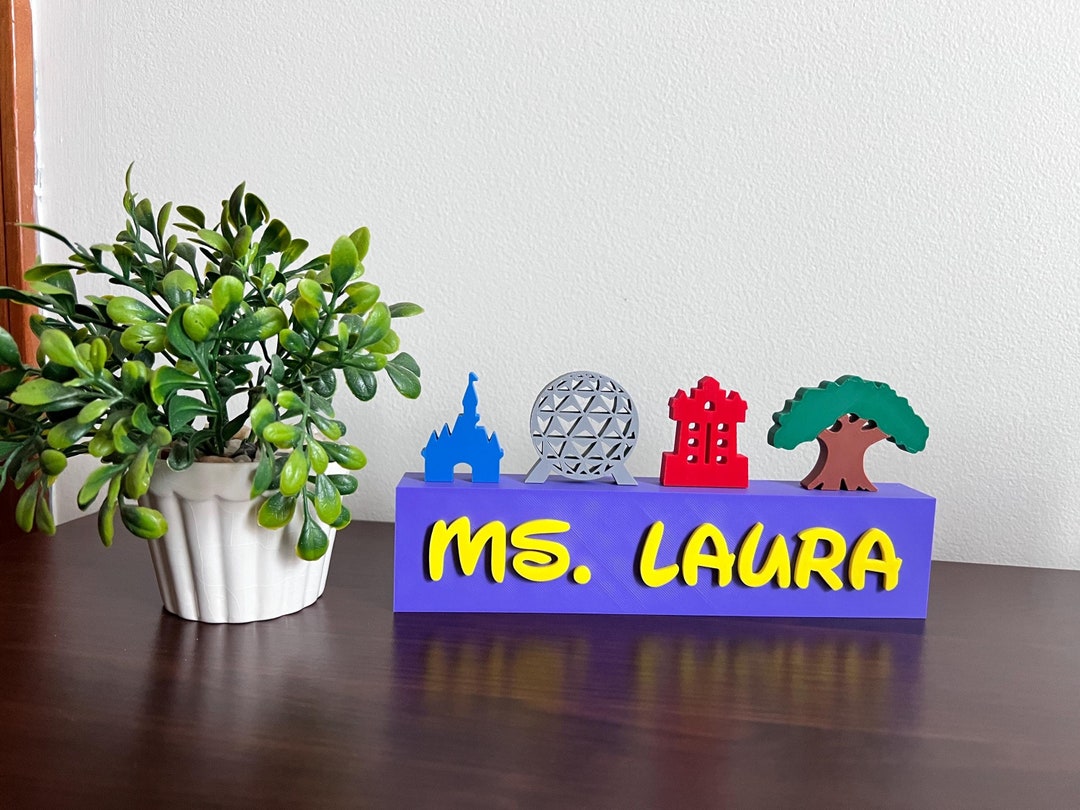 Disney Parks Desk Sign – Personalized 3D Printed With Magic Kingdom ...