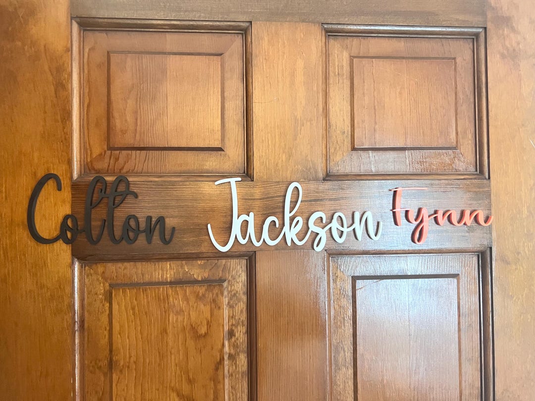 Decorative Custom Name Door Sign, Personalized Name Plaque, Kids Room ...