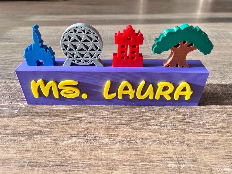Disney Parks Desk Sign – Personalized 3D Printed With Magic Kingdom ...