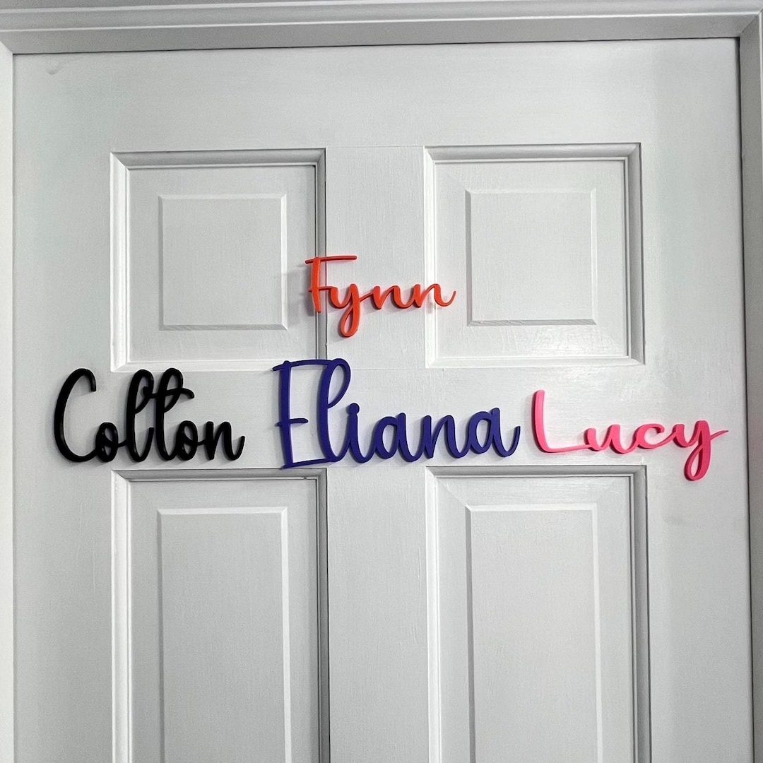 Custom Door Sign, Personalized Name Plaque, Kids Name Sign, 3D Printed ...