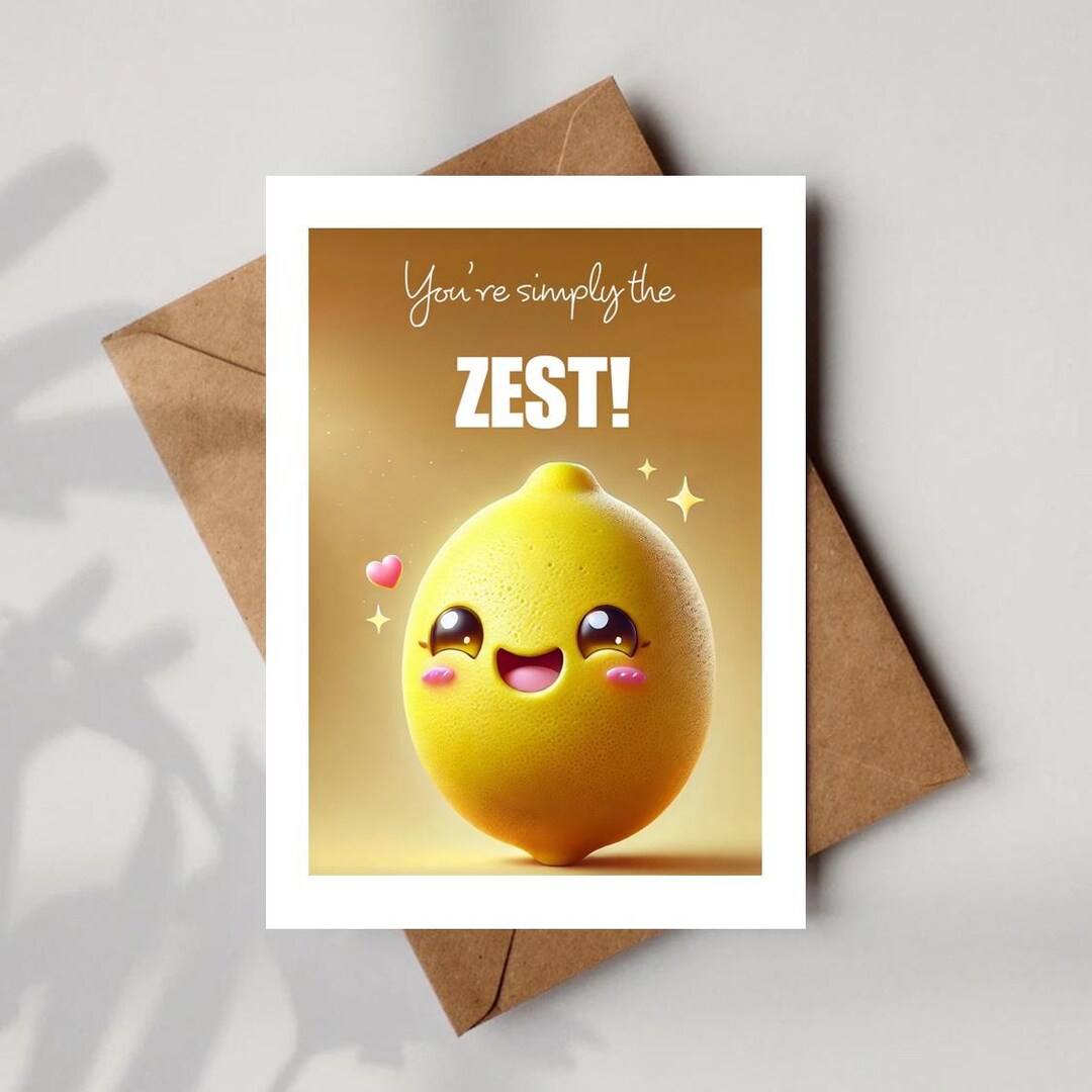 Cute Lemon Thank You Card! - Etsy