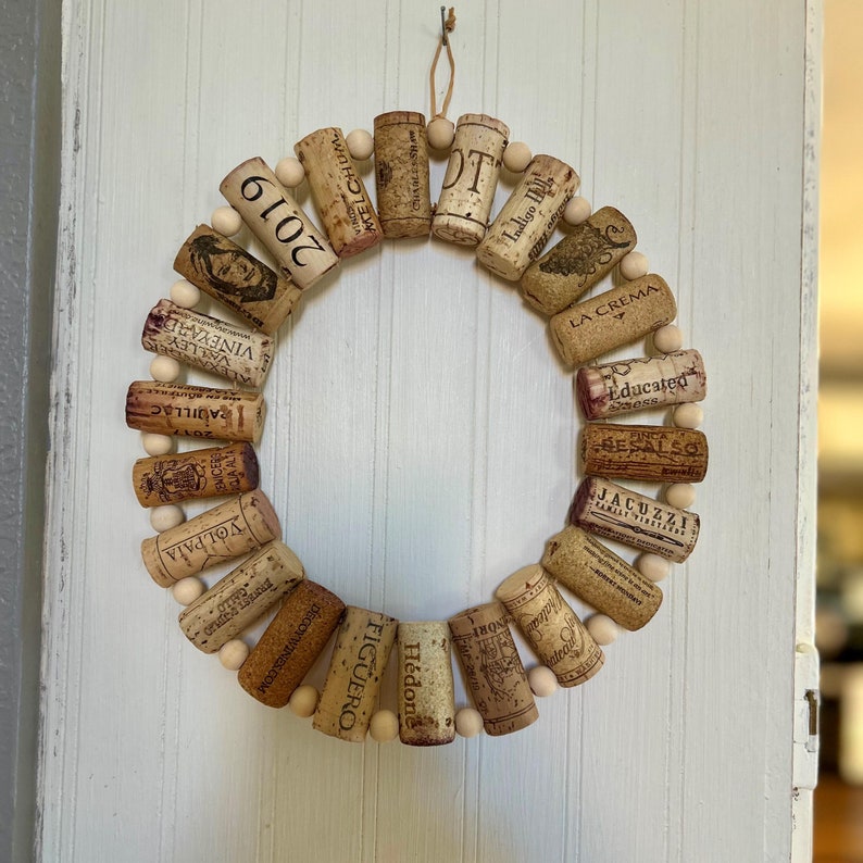Decorative Wreath Made From Upcycled Wine Corks - Etsy