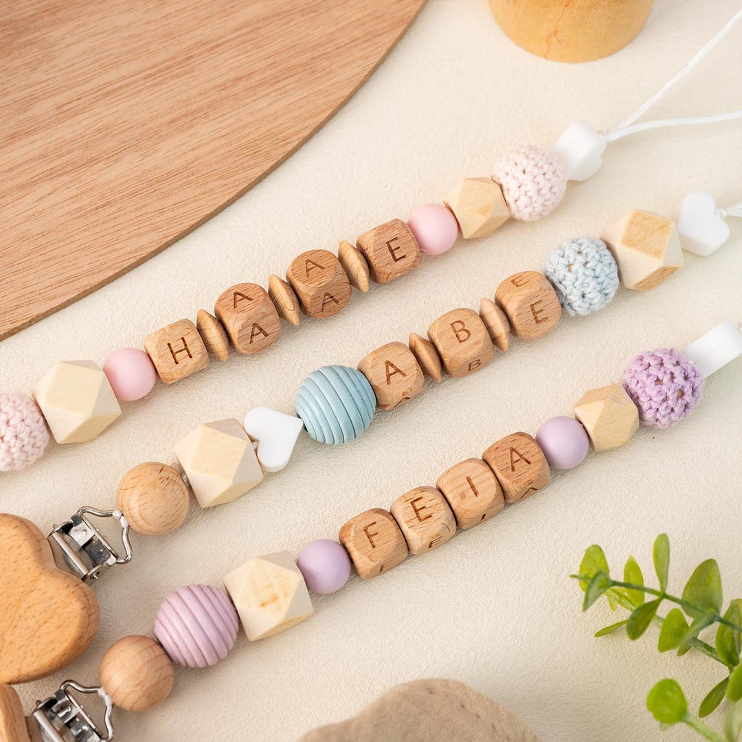 Personalized Name Pacifier Clip, Custom Binky Clip, Custom Pacifier ...