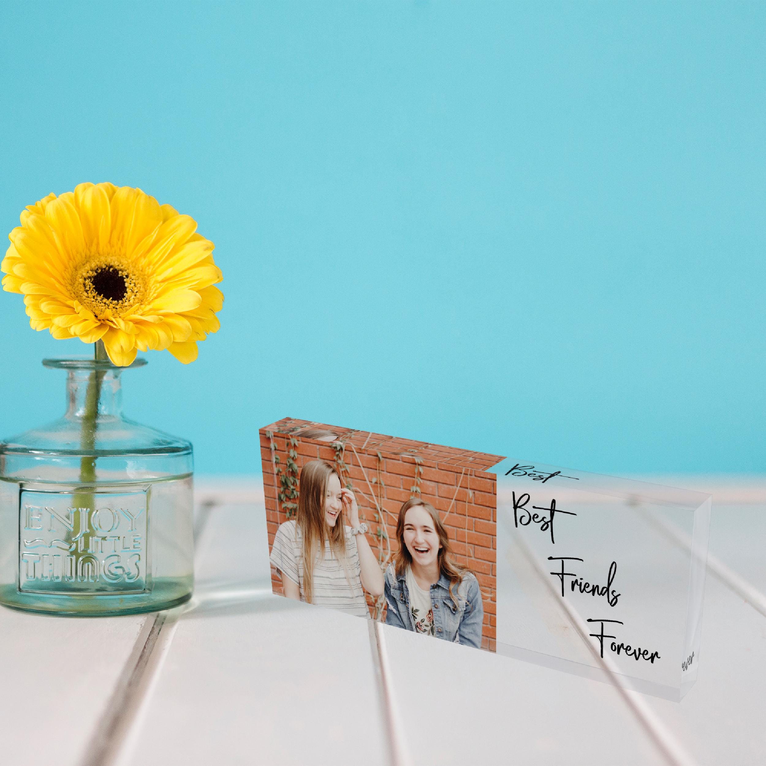 Best Friends Forever Gift, Custom Photo Block Gift, Acrylic Picture ...