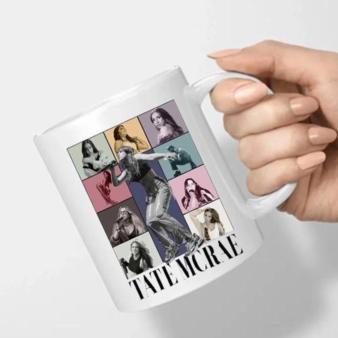 Tate Mcrae Graphic White Mug, Tate Mcrae T8 Gift, Tate Mcrae World Tour ...