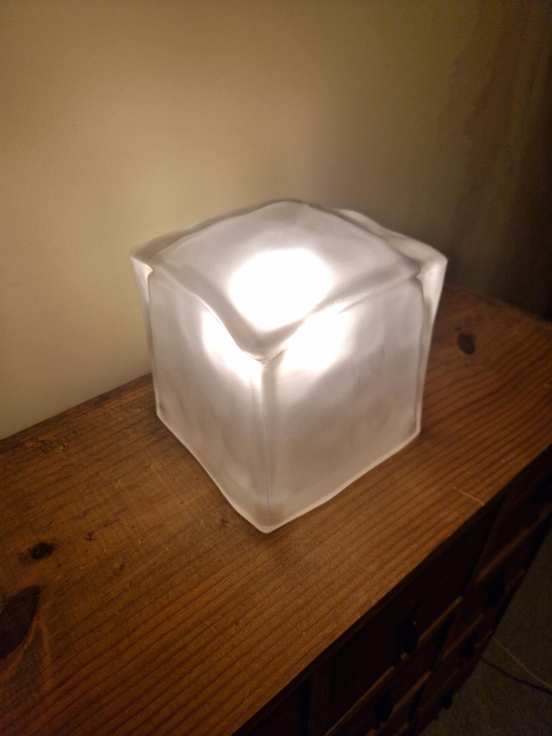 IKEA Iviken Retro Frosted Ice Cube Lamp - Etsy
